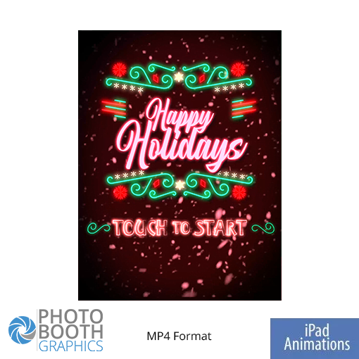 Neon Holiday - iPad Screen - Photo Booth Graphics
