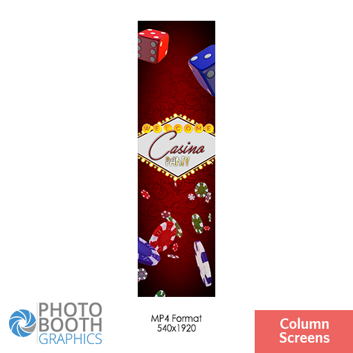 Casino Party - Column Screen - Photo Booth Graphics
