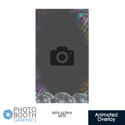 Disco - Portrait - MOV & MP4 - Animated Overlay - Photo Booth Graphics